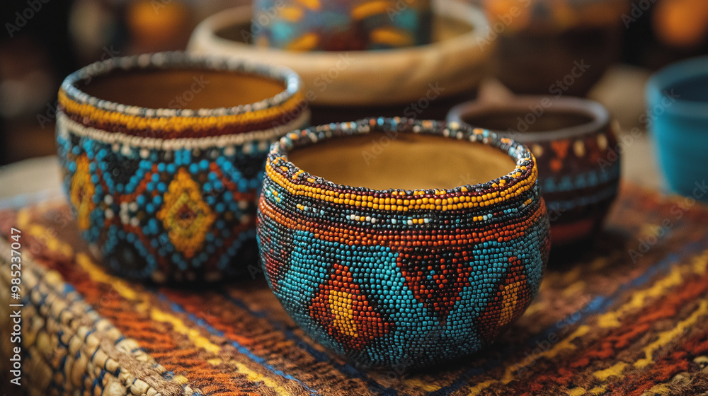 An exploration of Native American art, featuring intricate beadwork and ...