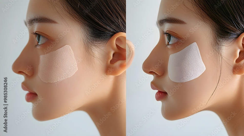 Step-by-step tutorial showing how to apply pore strips on the nose ...