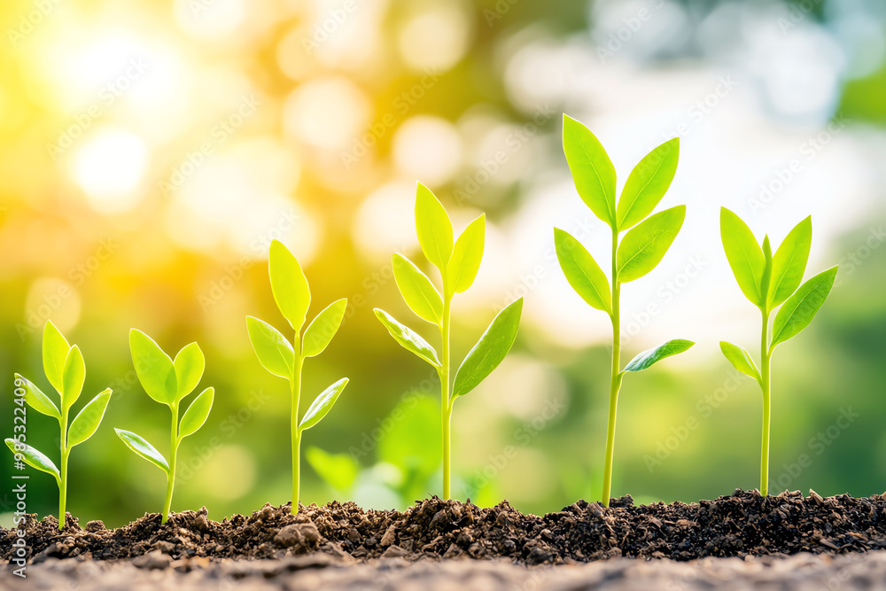 Timeline in the shape of a plant sprouting from a seed, symbolizing ...