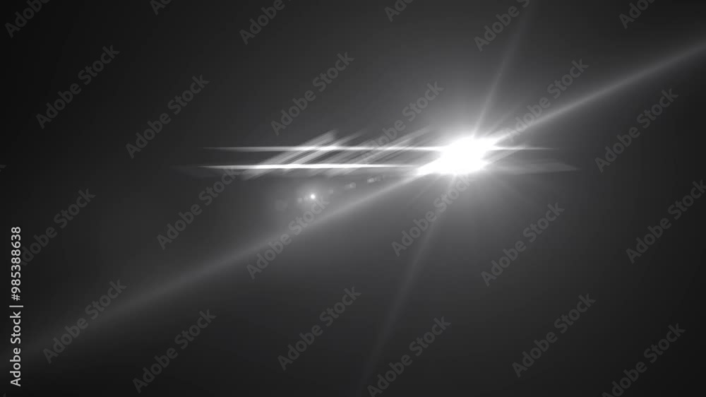 Optical lens flares light streaks shine ray flickering motion animation ...