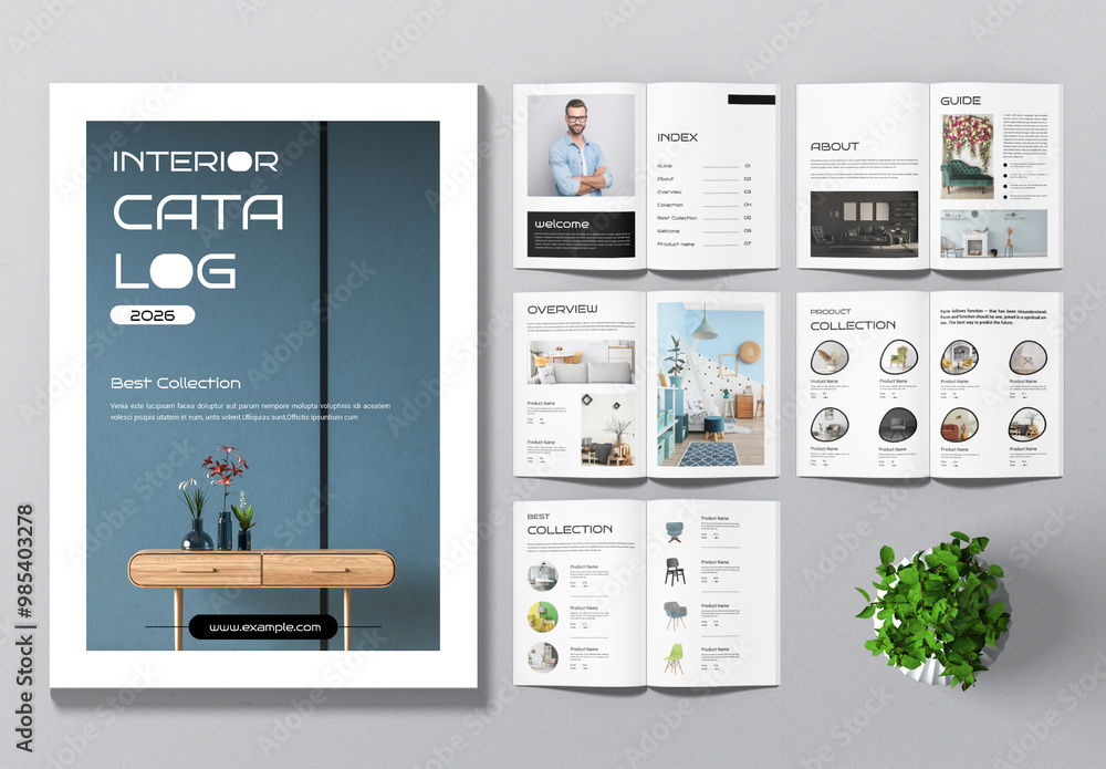 Interior Catalog Layout Stock Template | Adobe Stock