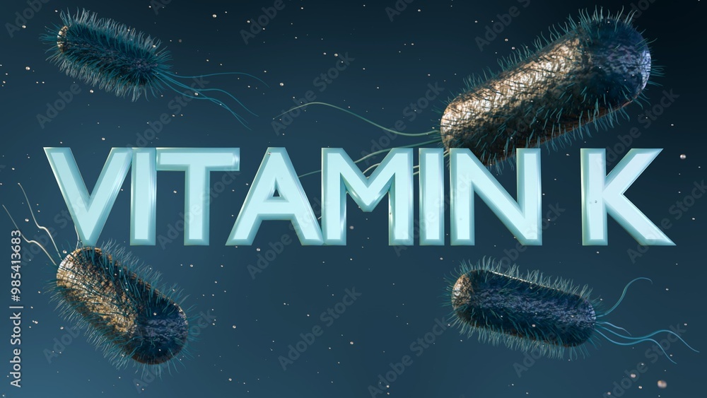 3d rendering of E. coli is one of the primary sources of vitamin K in ...