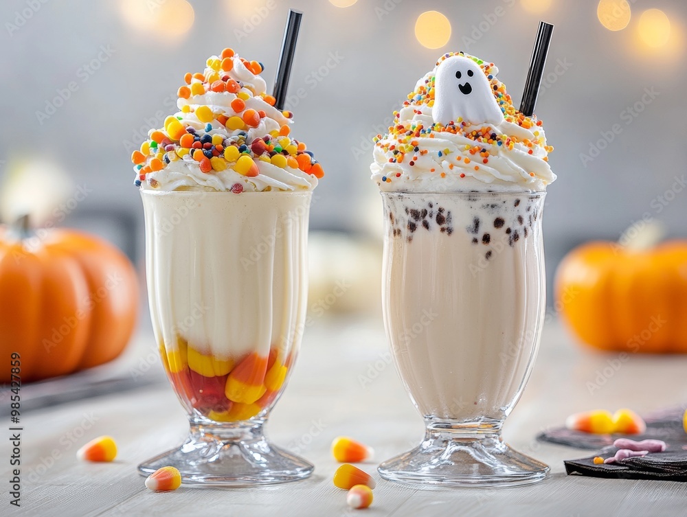Classic American diner serving Halloween-inspired milkshakes topped ...