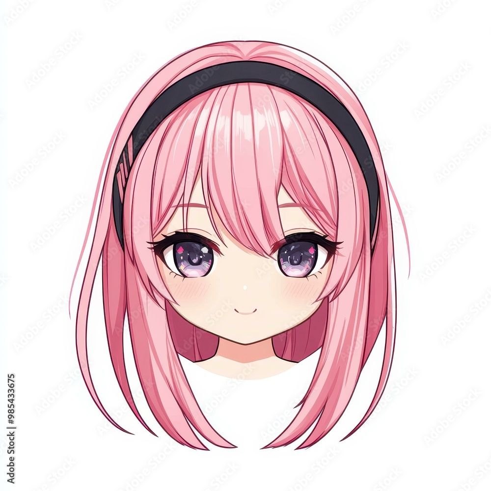 Adorable chibi with pink hair sports a tsundere expression, brightening ...