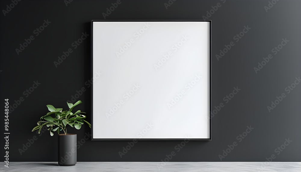 Elegant minimalist white matte luma box frame with rounded edges on ...