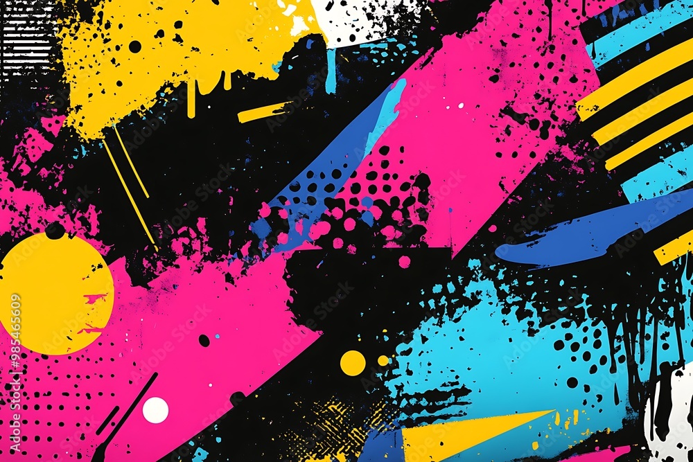 Back To The 90's Backdrop on black background, 90s Theme Party ...