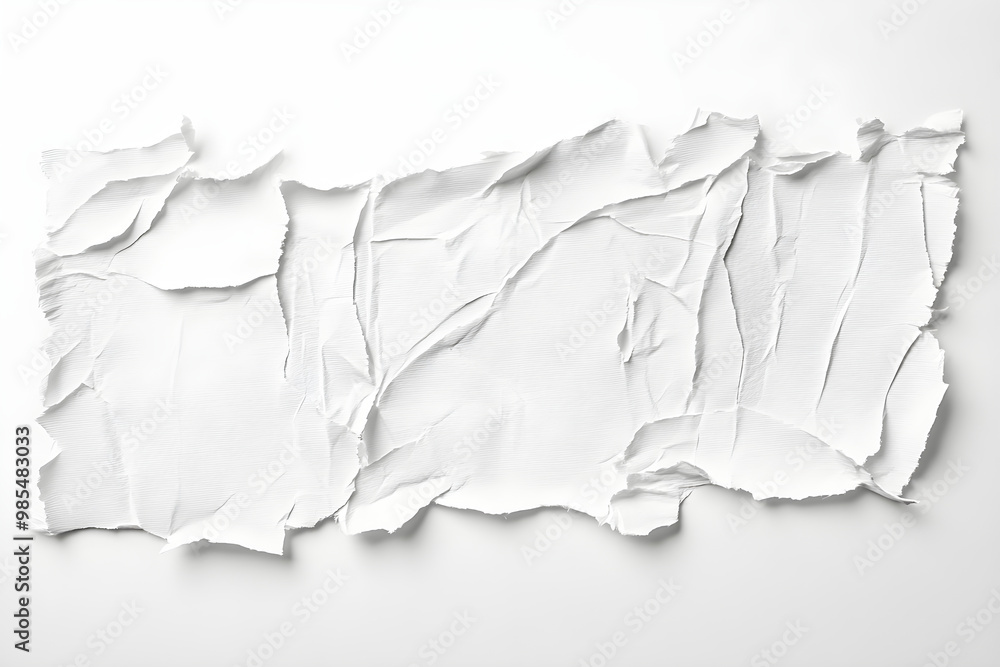 Isolated White Torn Paper Strips: A Versatile and Textured Background ...