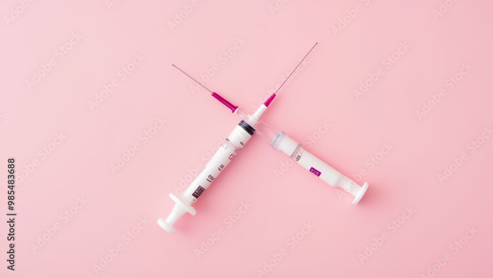 medical drug Ozempic injection lies on a pink background Medicine and ...