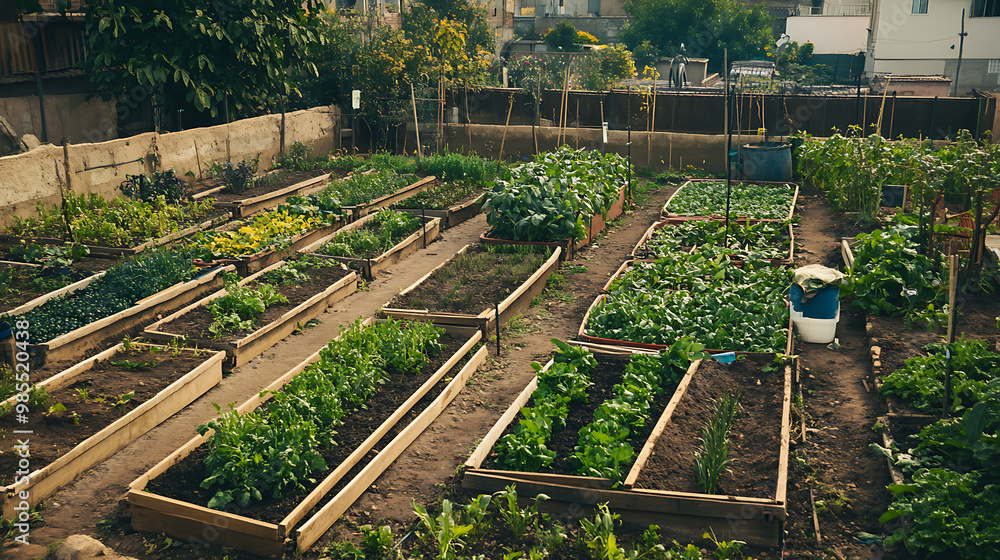 Food Security: "Community gardens providing fresh produce to ensure ...