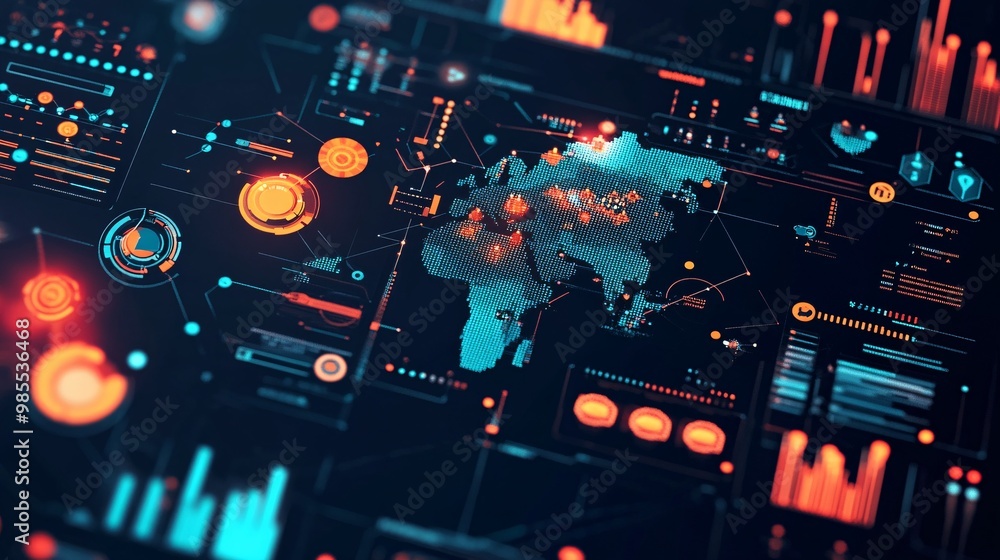 Global Data Visualization with Graphical User Interface Stock ...