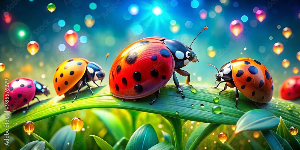 Vibrant ladybug clip art perfect for nature, spring, and garden themed ...