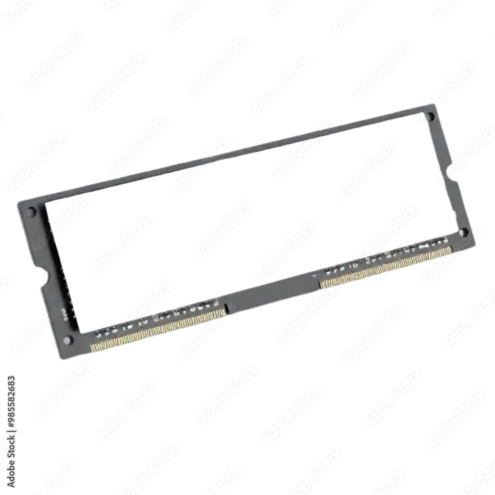 3d render computer memory card on Isolated transparent background png ...