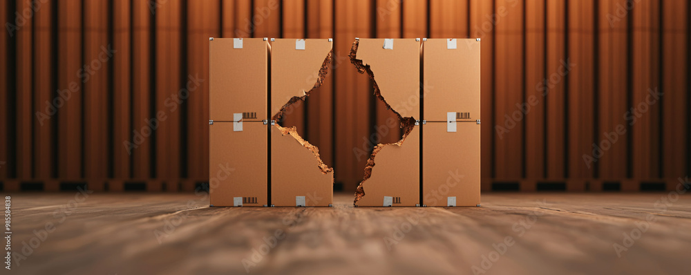 image depicts business deal torn in half, symbolizing impact of tariffs ...