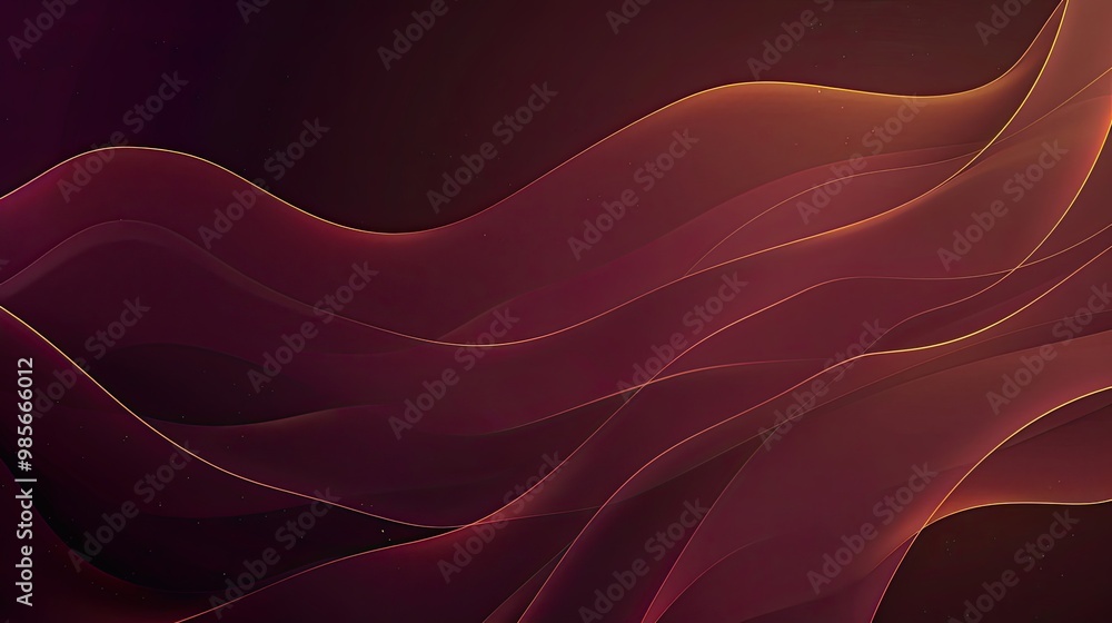 Minimalist wallpaper with deep maroon gradients and smooth elongated ...