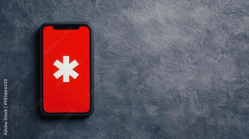 An emergency broadcast alert on a phone, warning of an impending ...