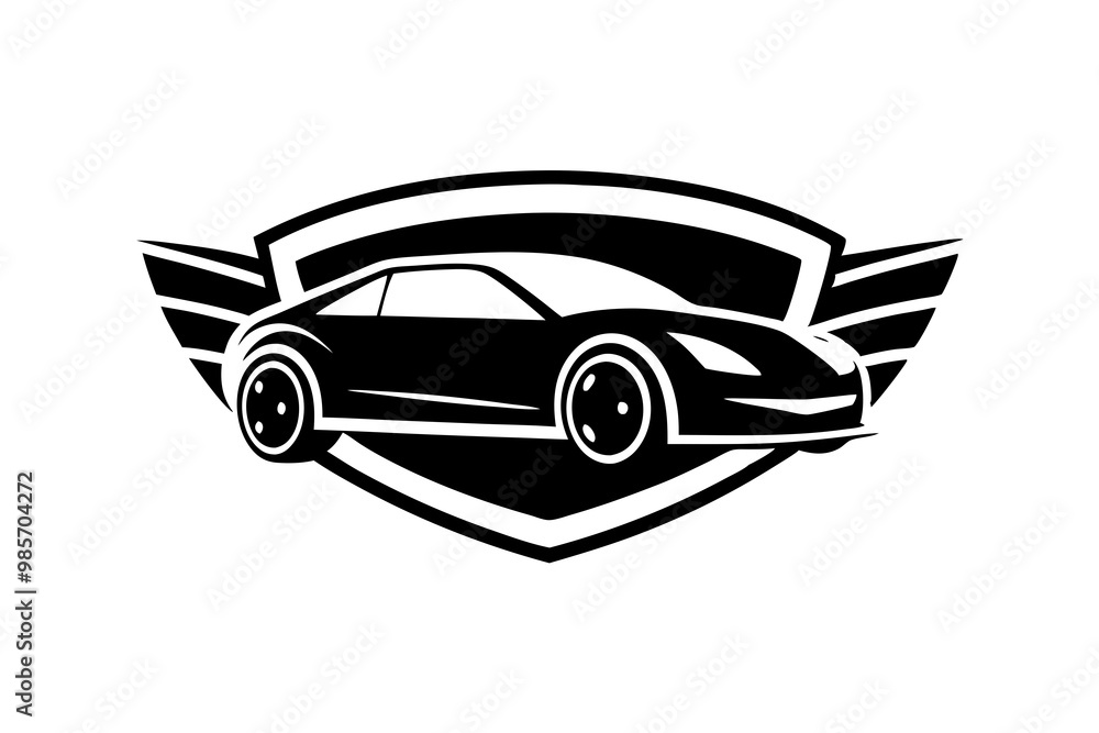 Vector logo for Sport Car, horizontal decorative automotive banners ...