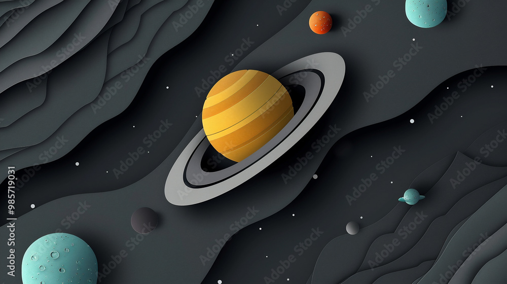 Un fondo gris oscuro con los planetas de nuestro sistema solar ...