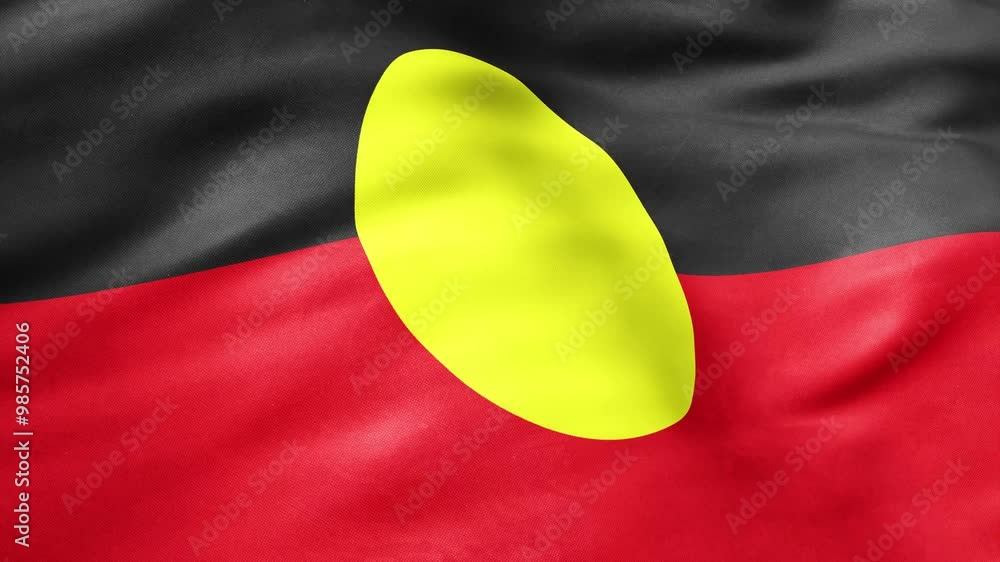 Flag of Aboriginal Australians Animation Stock Video - Australian ...