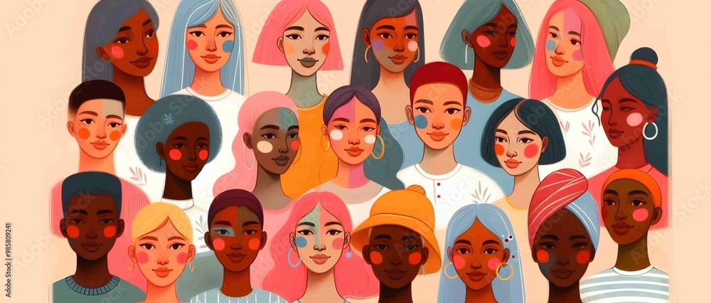 Diversity and Inclusion: Illustration that celebrates diverse skin ...