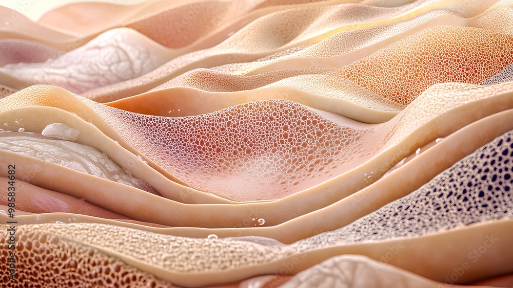 Anatomy of Skin: Detailed Cross-Section Illustration of Human Skin ...