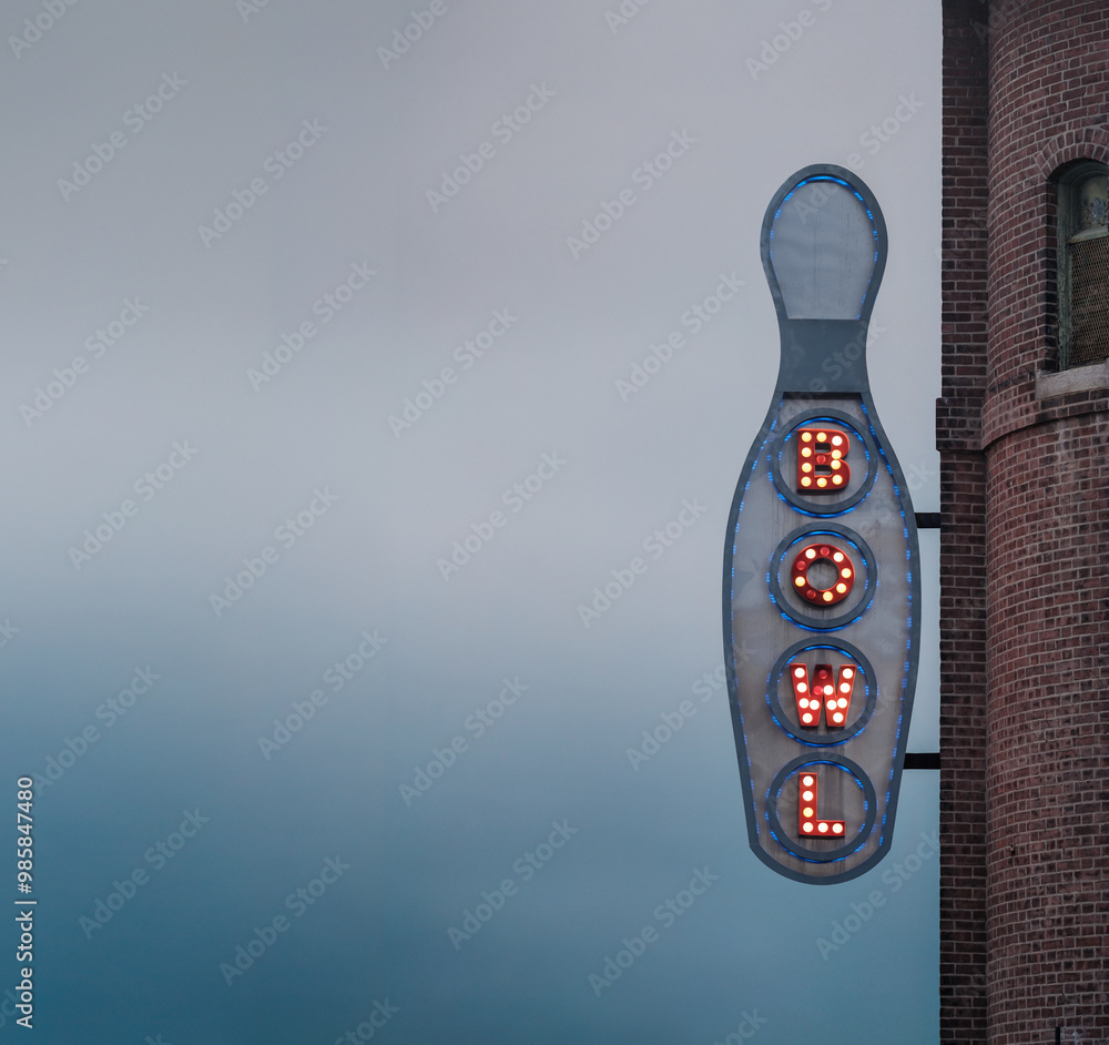 Poster Retro Bowling Alley Sign – Wall Art | UkPosters