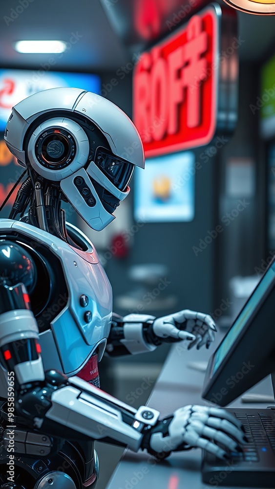 Almost Normal looking scene featuring the future of the workforce ...