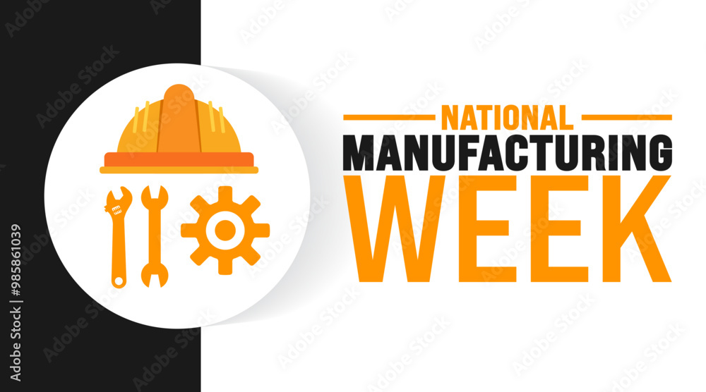 National Manufacturing Week background or banner design template is ...