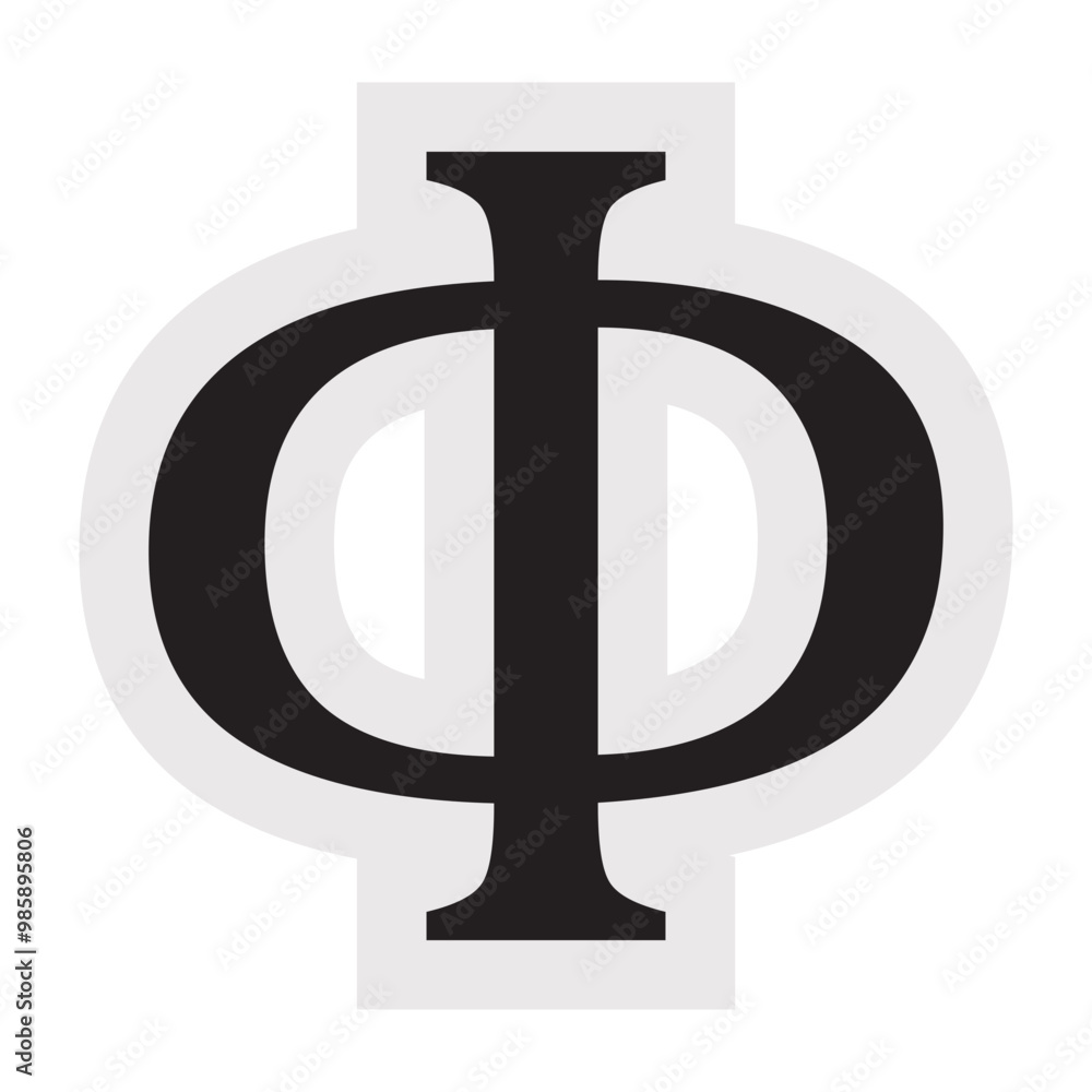 Poster Greek Alphabet Letters Icon Set, Fraternity, Sorority Symbols ...