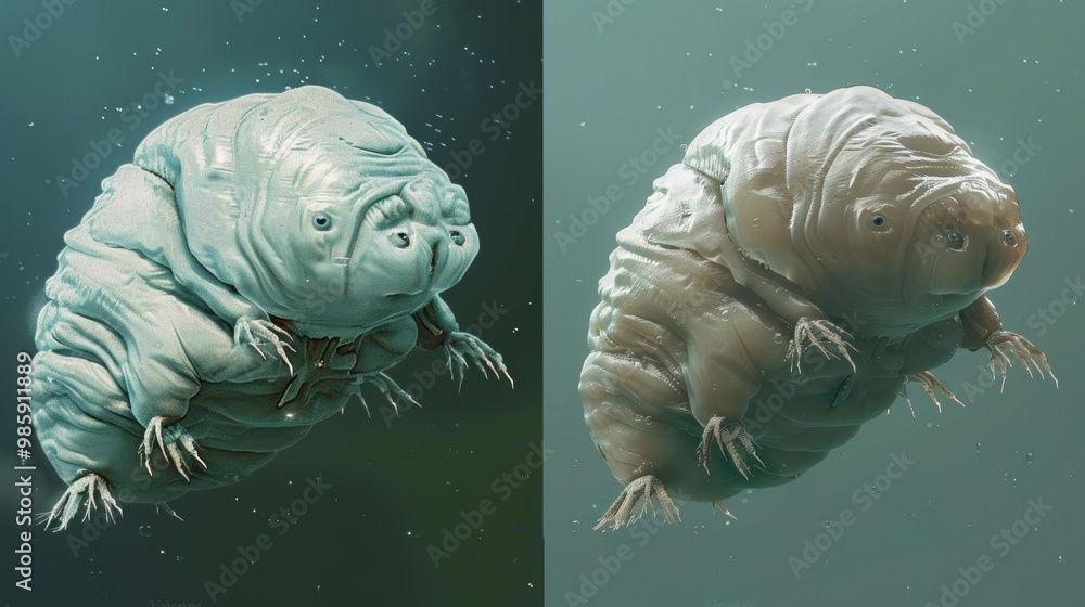 Microscopic Extremophile Tardigrade Commonly Known as a Water Bear in ...