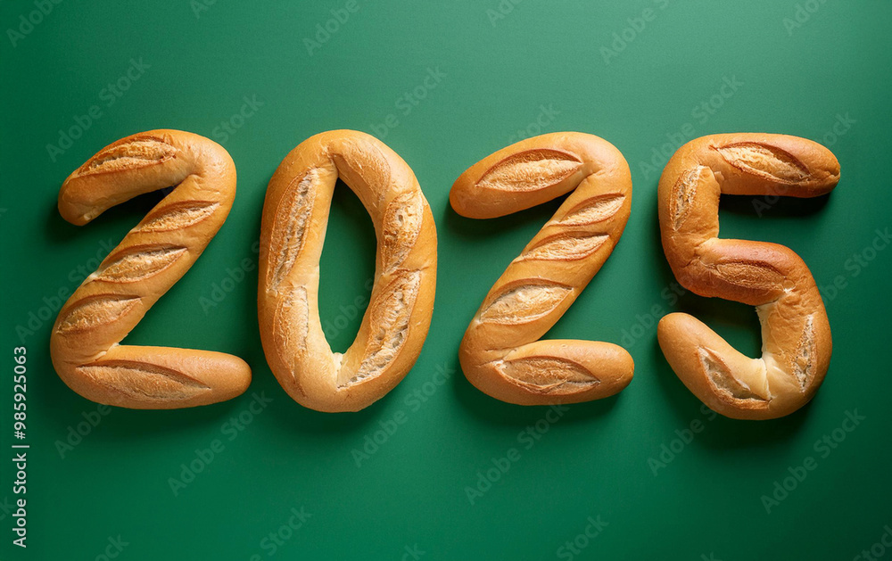 Baguette bread isolated. featuring Baguette bread arranged to form the ...