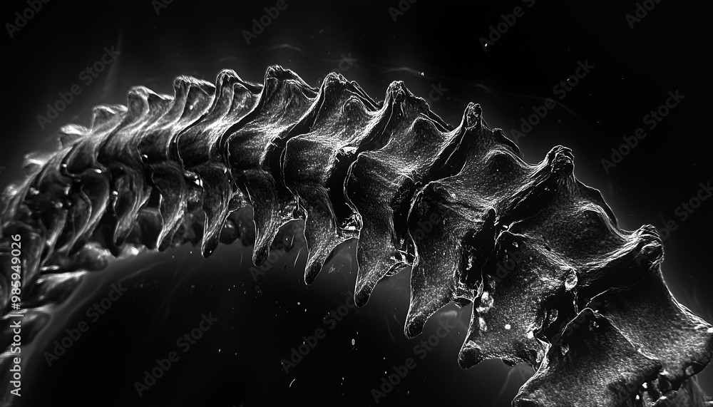 MRI scan of the spine with clear visualisation of the intervertebral ...