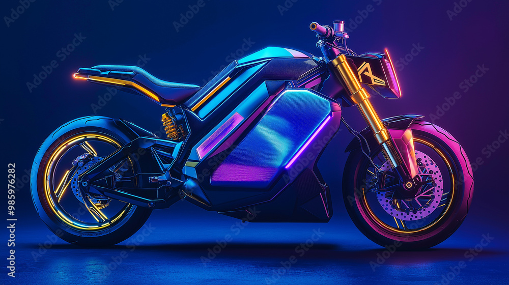 Electric bike chassis, to reveal the battery pack, motor, and other key ...