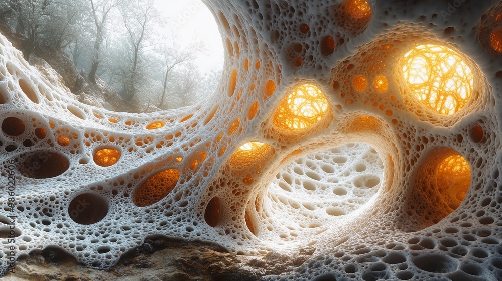 Biomorphic Landscape Stock Illustration | Adobe Stock