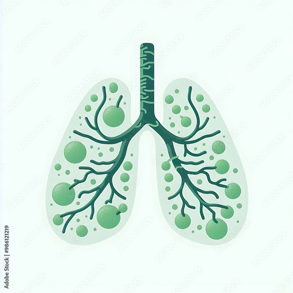 Lymphatic system, flat illustration of human body system, graphics ...