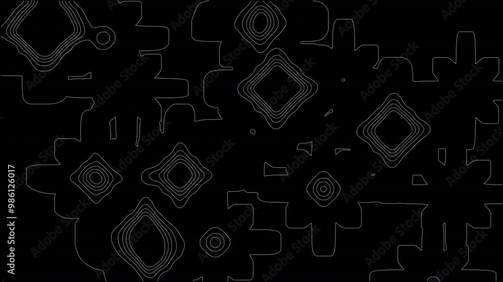 Topographic line map Overlay animation background High-Resolution ...