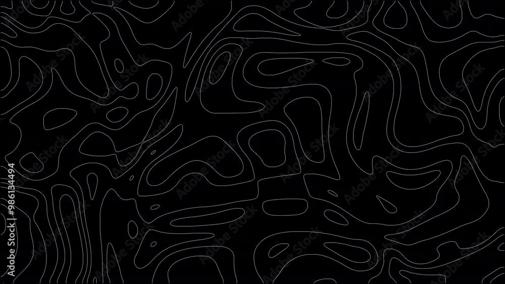 Topographic line map Overlay animation background High-Resolution ...