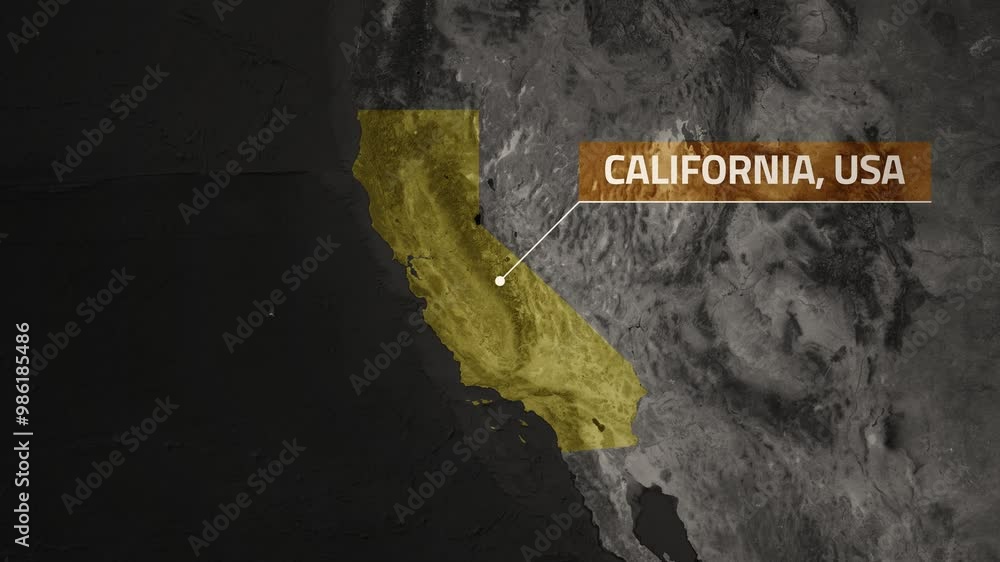 Map of California, USA - Map Animation - California GIS from World Map ...