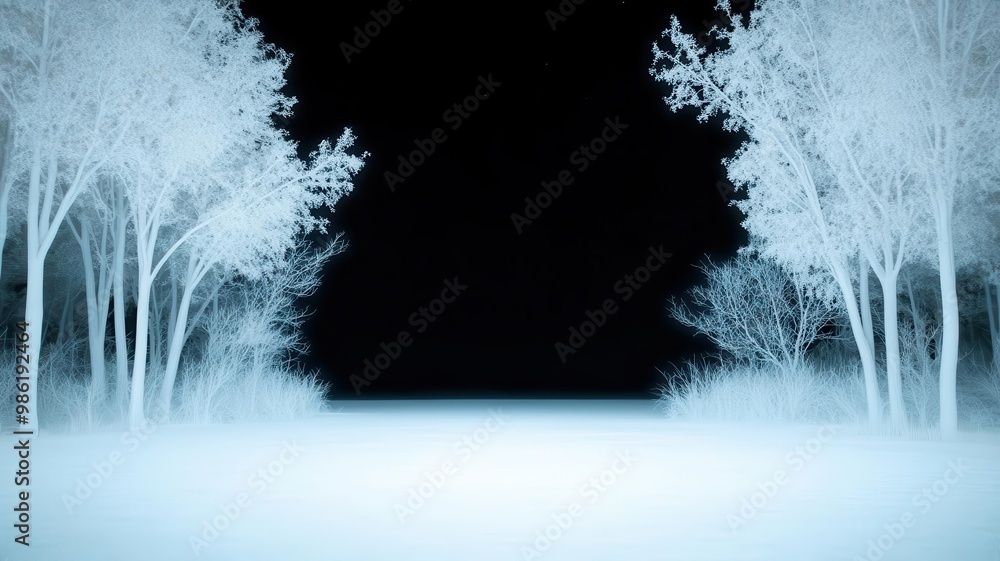 Infrared footage of a nighttime forest, with clear animal movements ...