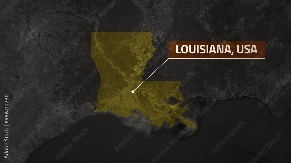 Map of Louisiana, USA - Map Animation - Louisiana GIS from World Map ...