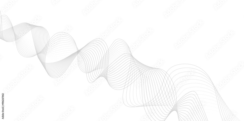 Abstract wave blend lines on transparent background. Design for banner ...