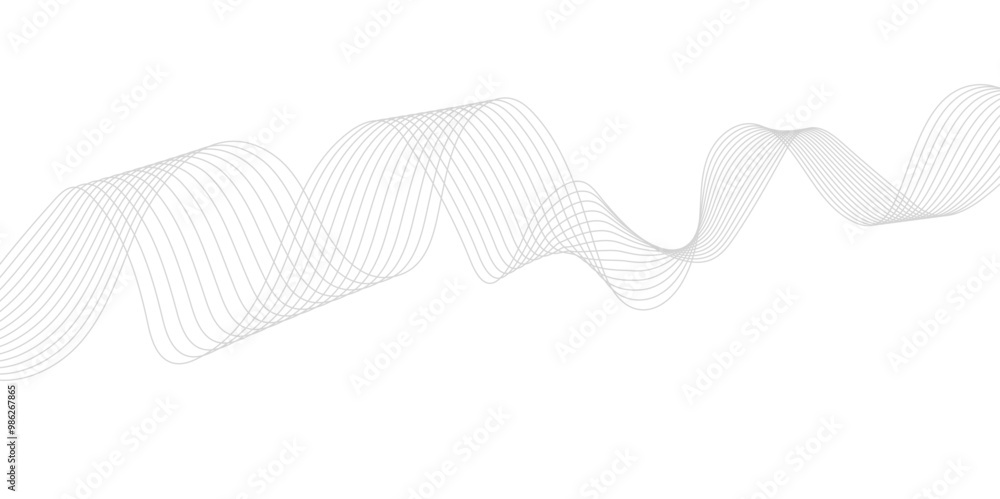 Abstract wave blend lines on transparent background. Design for banner ...