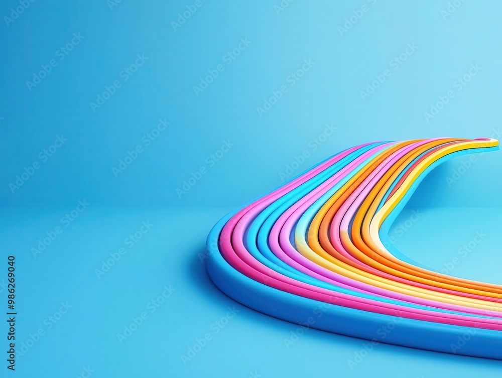 Abstract portfolio graph turning into a pathway, investment journey ...