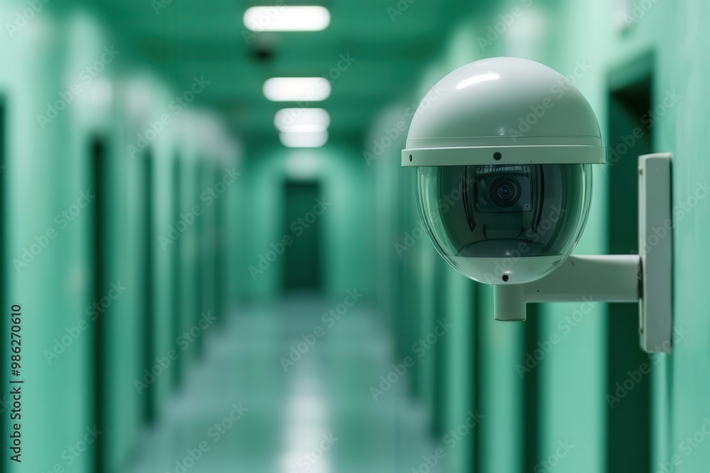 High-tech security system monitoring prison cells, with surveillance ...