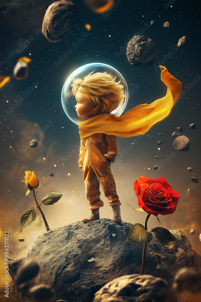 The Little Prince and the Fox Arrived on the B612 Asteroid, and the ...