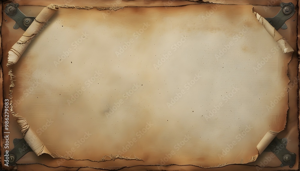 vintage parchment paper texture featuring aged edges and delicate ...