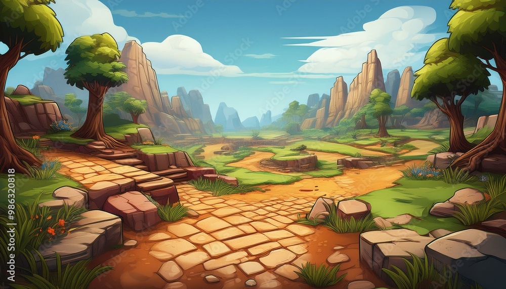 2d game scene visual elements ground cover, game setting, terrain ...
