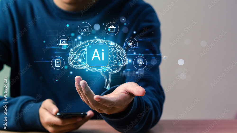 AI technology, Machine learning, Create new innovations, Deep learning, Connecting big data ...