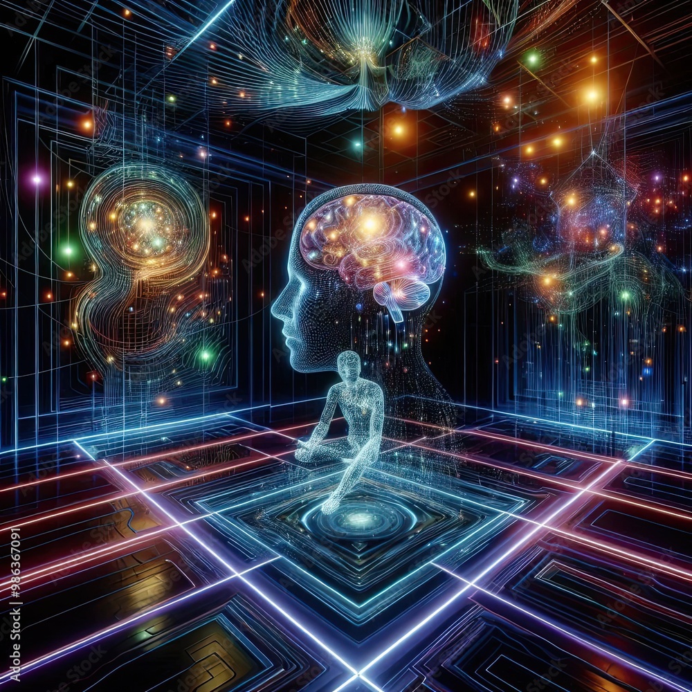 A state-of-the-art mood room with changing holograms and bioluminescent ...