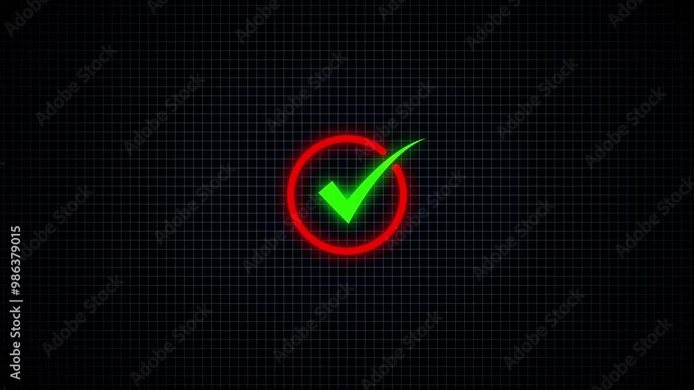 Check mark icon animation.Check mark symbol. approved tick mark icon, success, correct concept ...