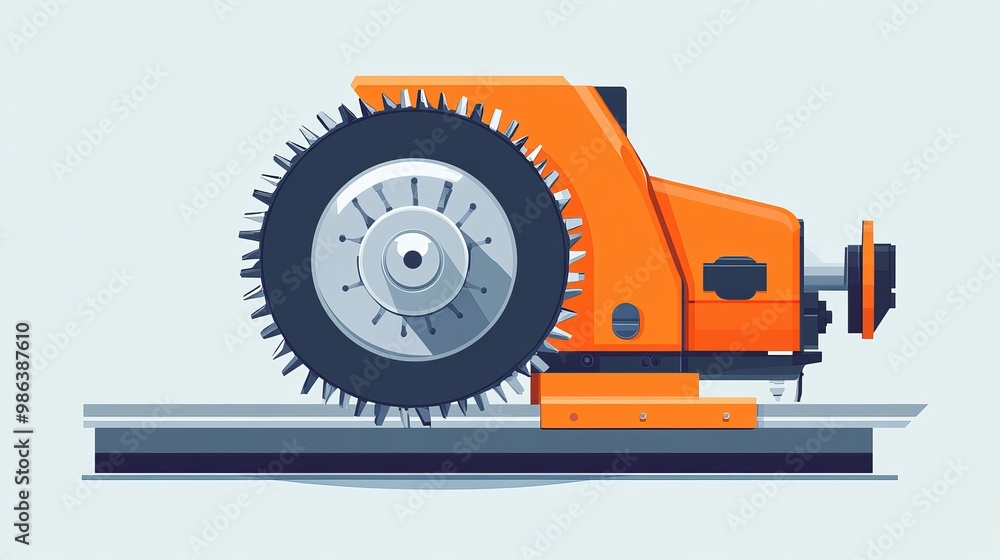 Industrial saw circular saw vector illustration A detailed vector ...